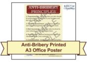 Anti Bribery Office Poster | A3 Compliance Poster | Office Posters