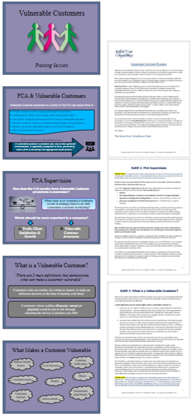 Vulnerable Customer Training Materials | FCA Training Package