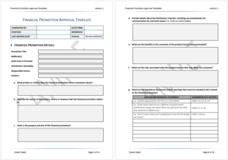 Financial Promotion Policy Template Pack