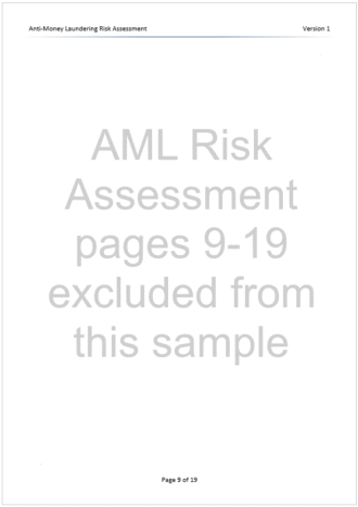 Excel Based Template for AML Risk Assessment